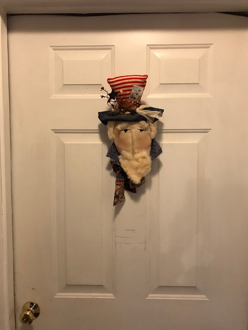 Primitive Uncle Sam Door Hanger Primitive Uncle Sam Door | Etsy