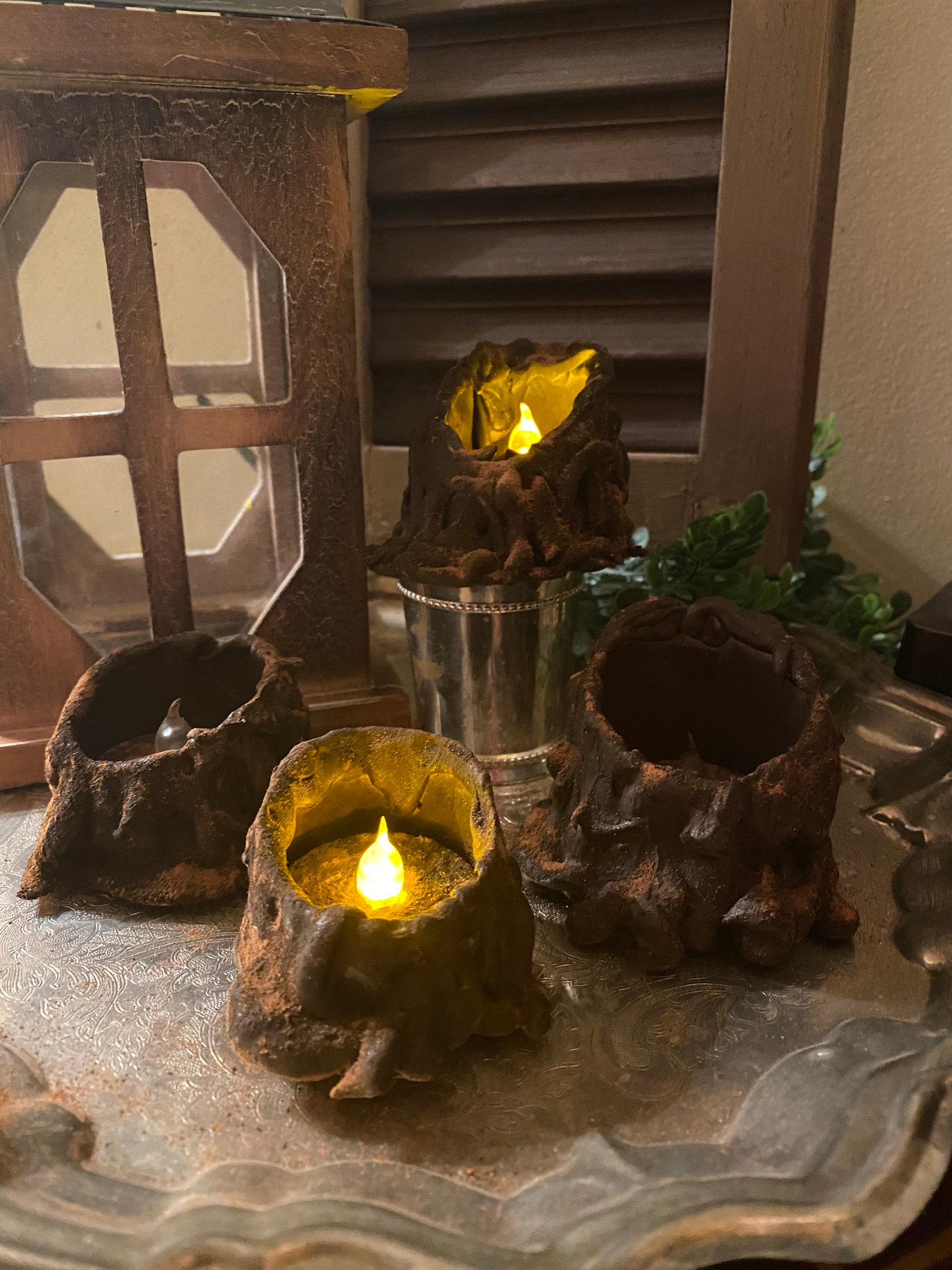 Drippy Candles Handmade Battery Operated Faux Candles, Halloween Drippy ...