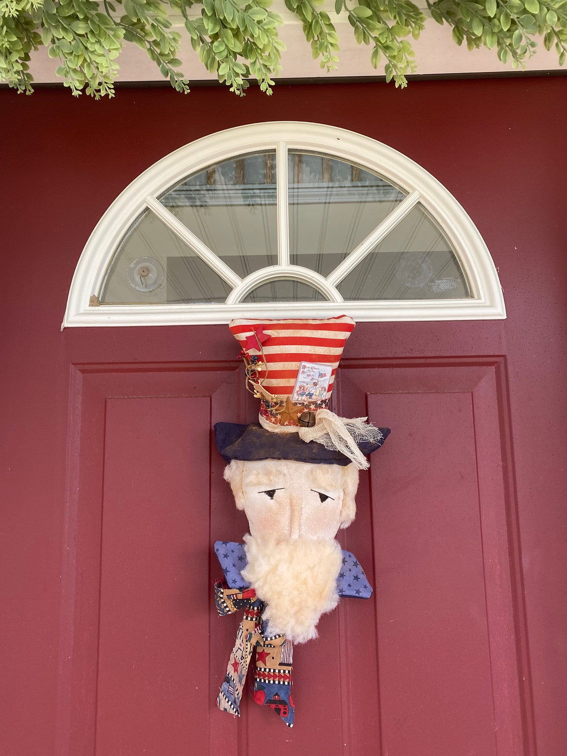 Primitive Uncle Sam Door Hanger, Primitive Uncle Sam Door Decoration ...
