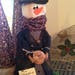 Primitive Snowman Scrooge With Battery Operated Tealight Candle, God ...
