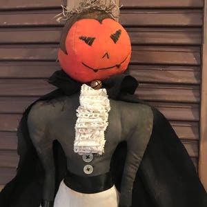 Primitive Halloween Dracula Vampire Pumpkin Man, the Count "dapper Dave ...