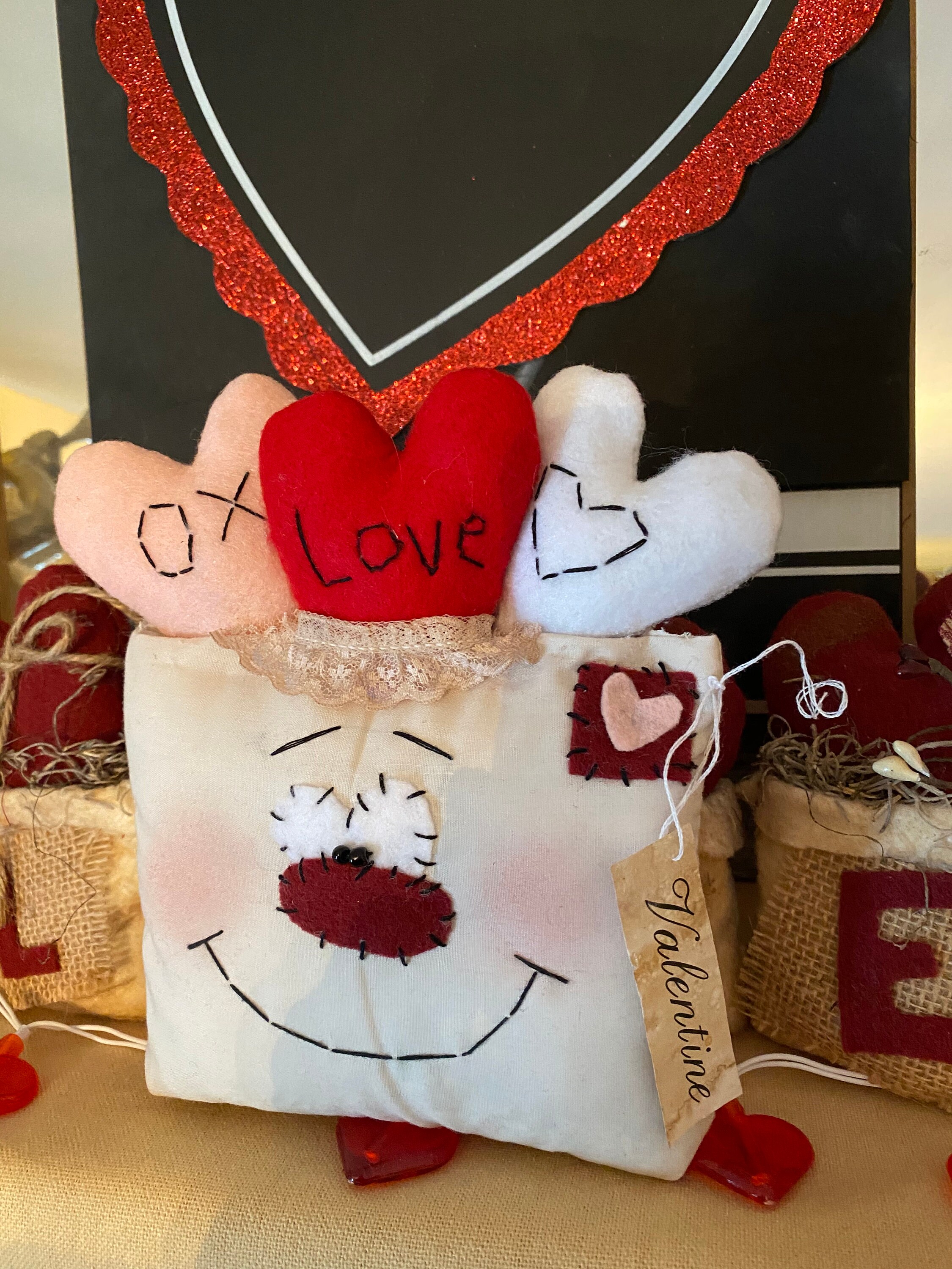 Primitive Valentine Love Letter Valentine Decor Valentine | Etsy