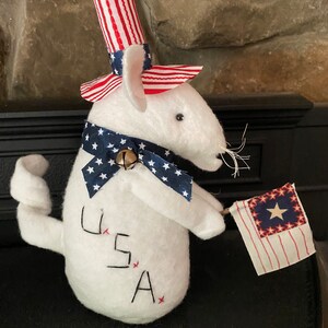 Primitive Americana Sammy the Patriotic Mouse, USA - Etsy