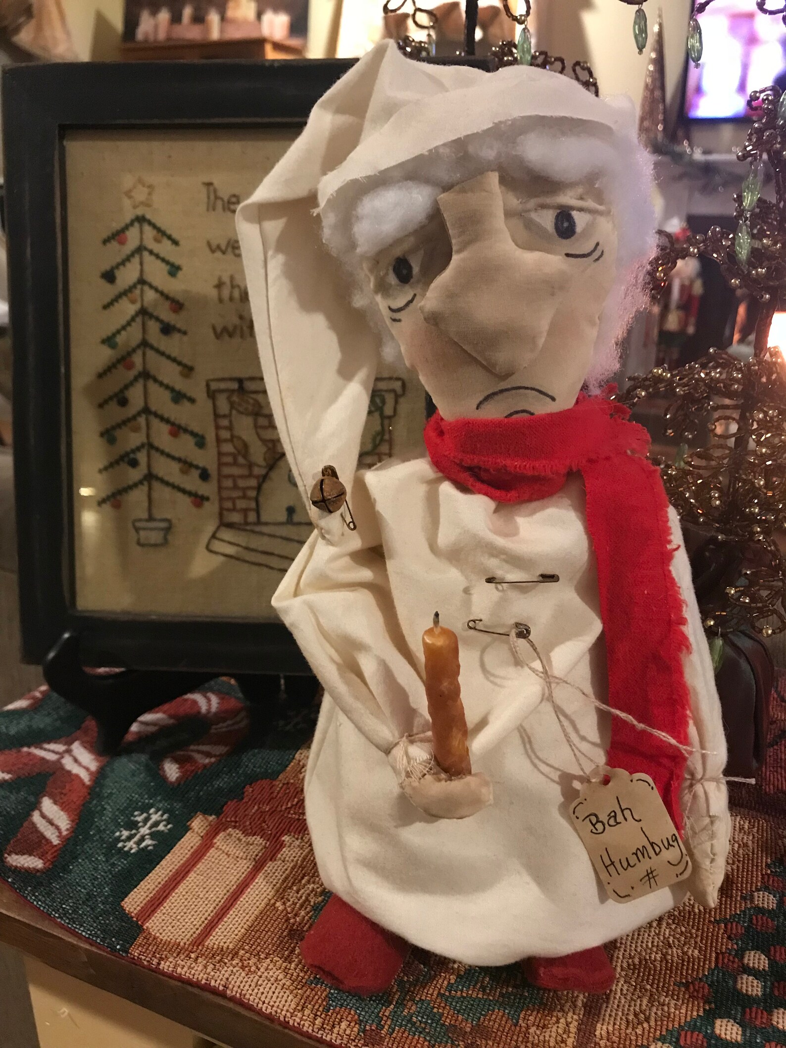 Primitive Christmas Scrooge Doll, Handmade Scrooge Doll, Christmas ...