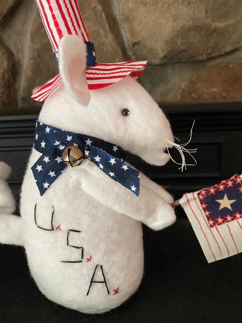 Primitive Americana Sammy the Patriotic Mouse, USA - Etsy