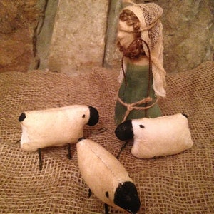 Handmade Fabric Primitive Nativity Set, Christmas Nativity, Handmade ...