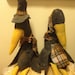 Large Primitive Thanksgiving Crow Dolls, Couple of Individual Crow ...