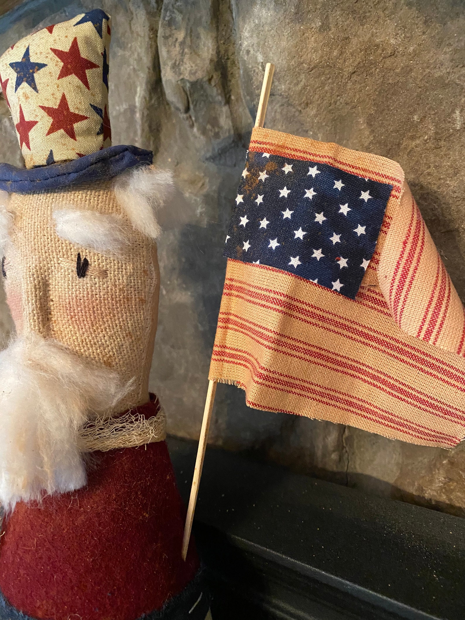 Uncle Sam Primitive Figure Primitive Uncle Sam Doll Handmade | Etsy