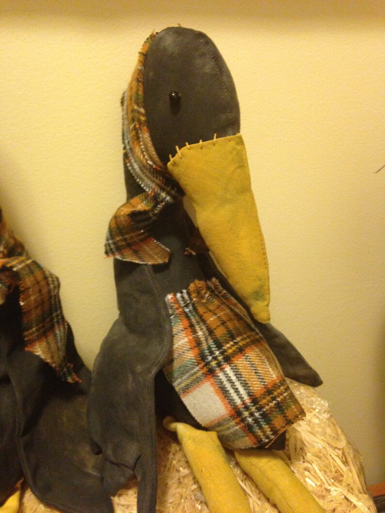 Large Primitive Thanksgiving Crow Dolls Couple of Individual | Etsy