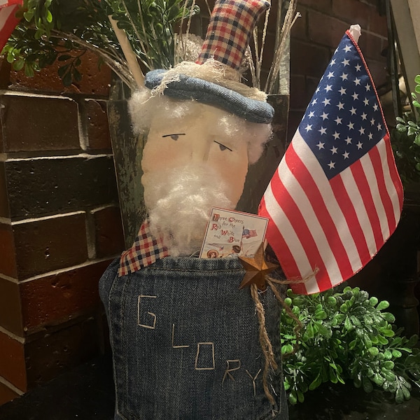 Uncle Sam Flag Holder - Etsy