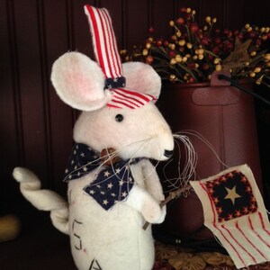Primitive Americana Sammy the Patriotic Mouse, USA - Etsy