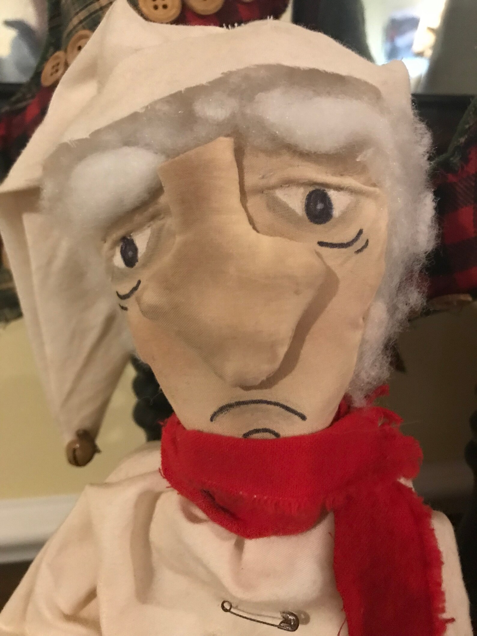 Primitive Christmas Scrooge Doll, Handmade Scrooge Doll, Christmas ...