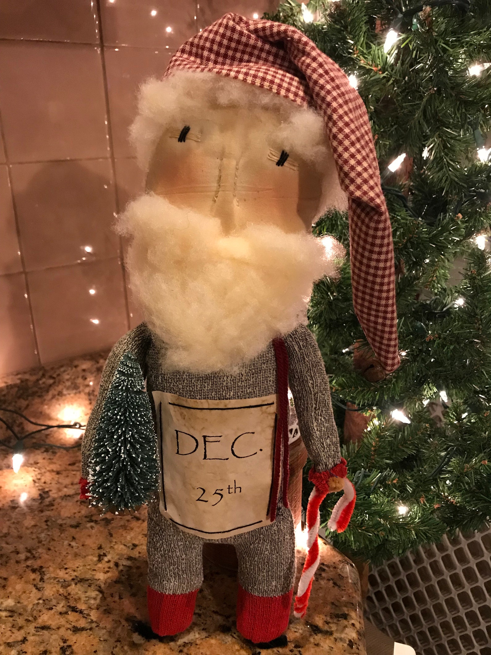 Primitive Santa St. Nicholas Doll, Handmade Santa Doll, Christmas Santa ...