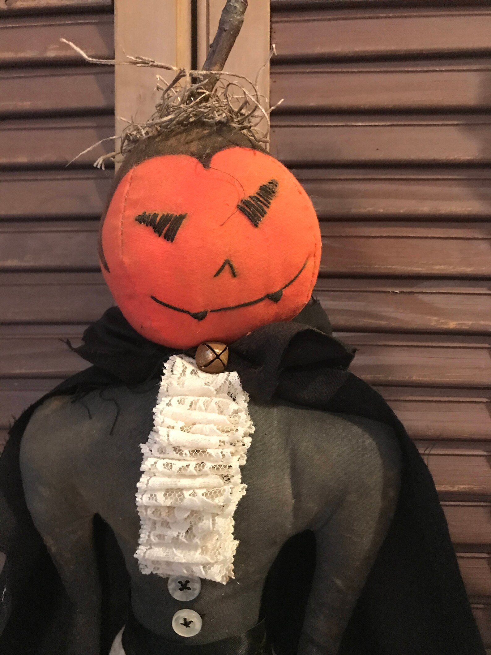 Primitive Halloween Dracula Vampire Pumpkin Man, the Count "dapper Dave ...