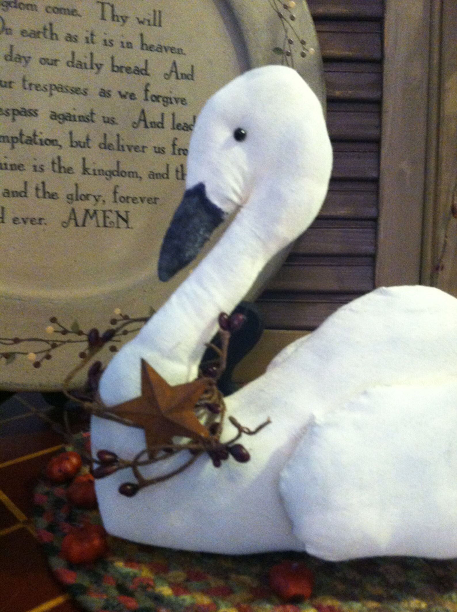 Primitive Country Long Neck Swan - Etsy