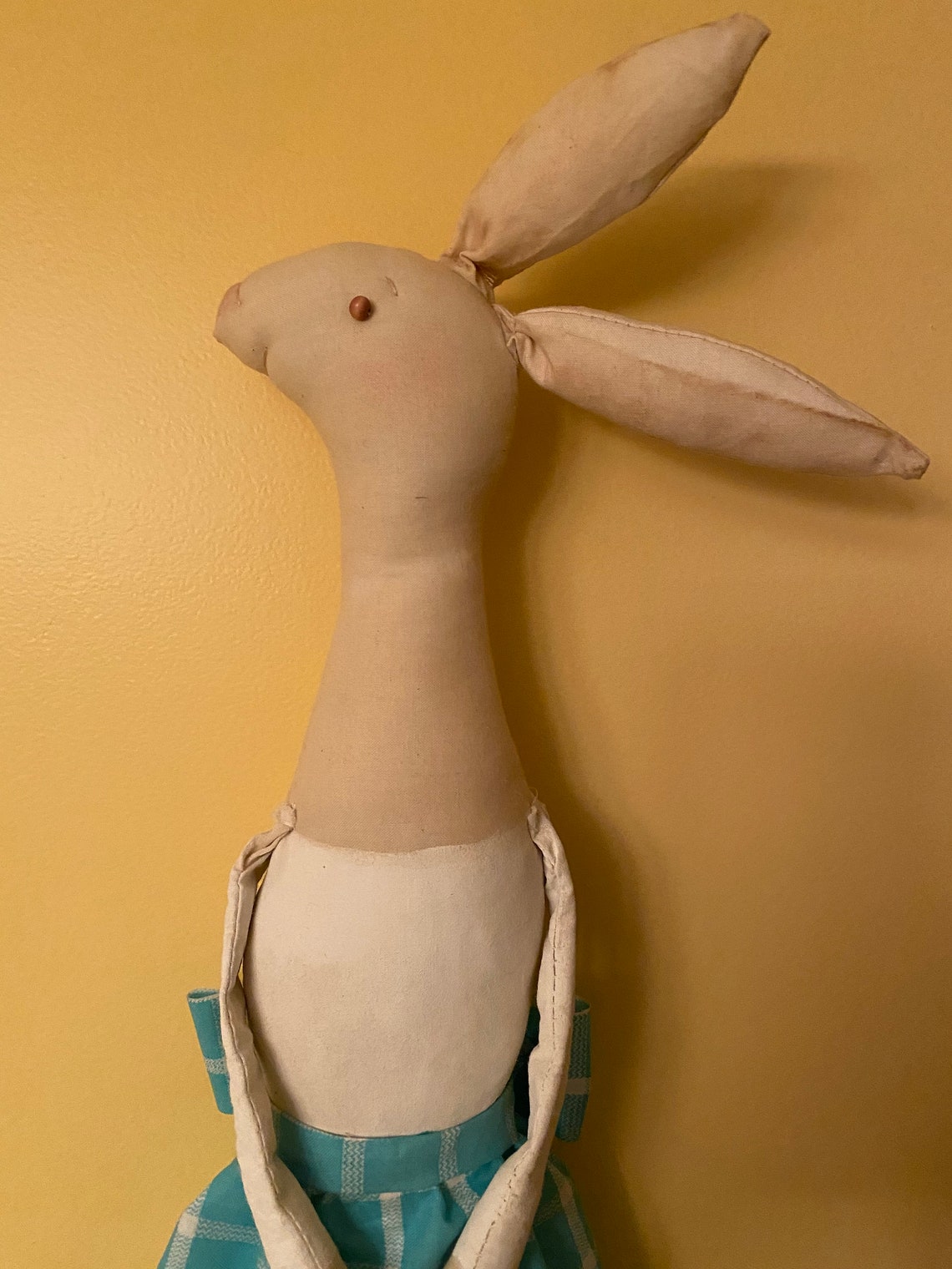 Folk Art Easter Bunny, Primitive Easter Bunny, Farmhouse Bunny, Easter ...