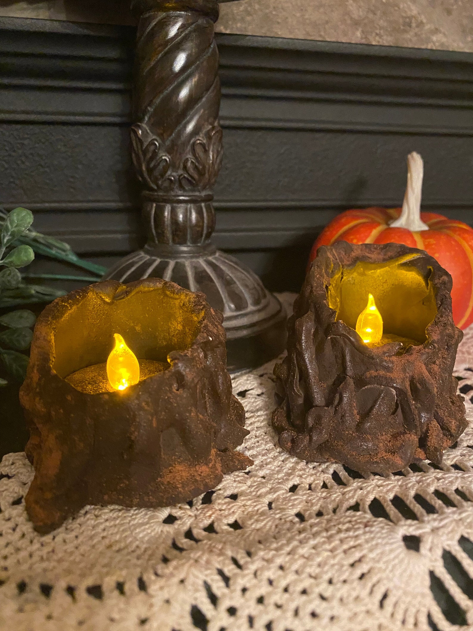 Drippy Candles Handmade Battery Operated Faux Candles, Halloween Drippy ...