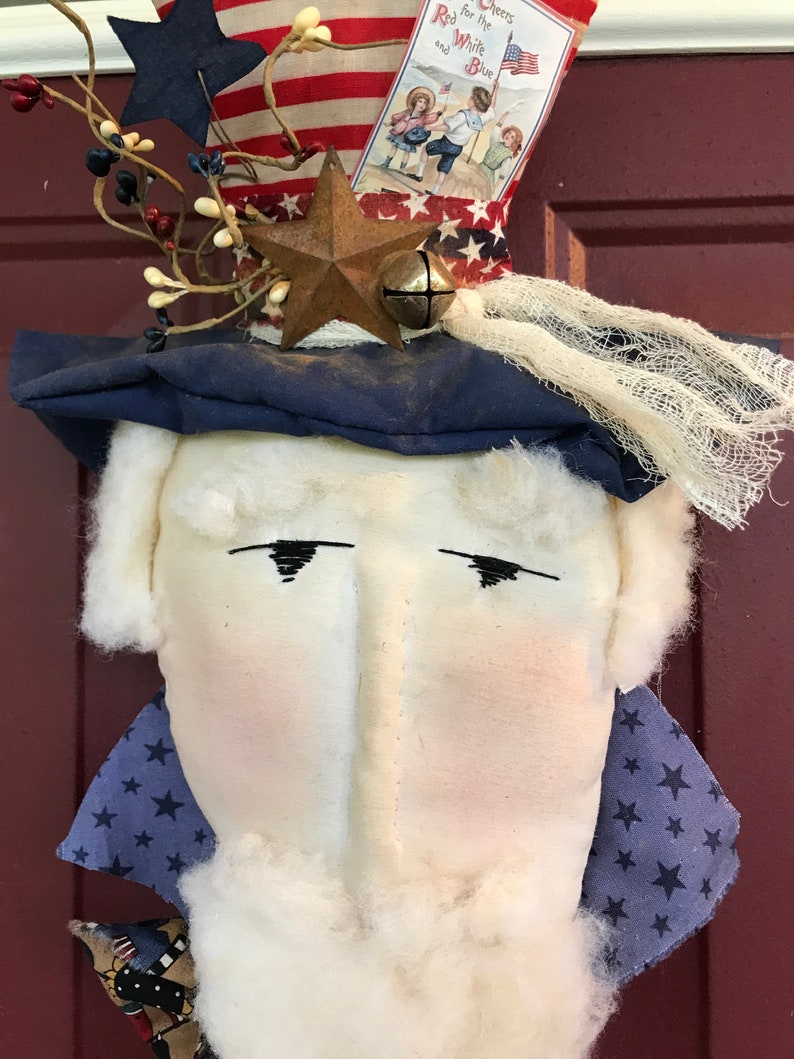 Primitive Uncle Sam Door Hanger Primitive Uncle Sam Door | Etsy