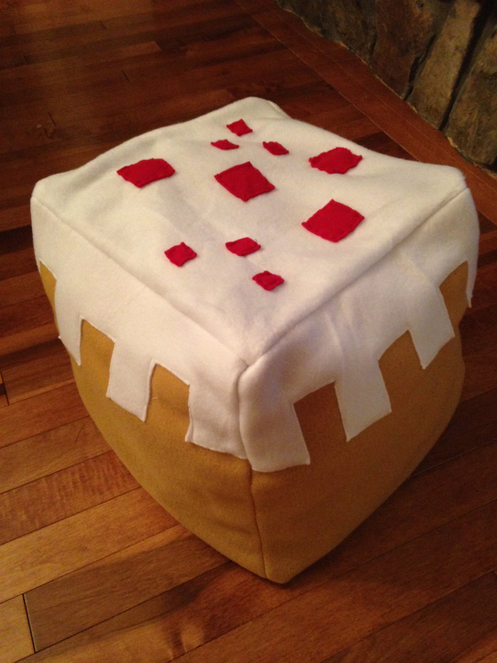 Minecraft Inspired Birthday Cake Fleece Block Pillow or Toy - Etsy