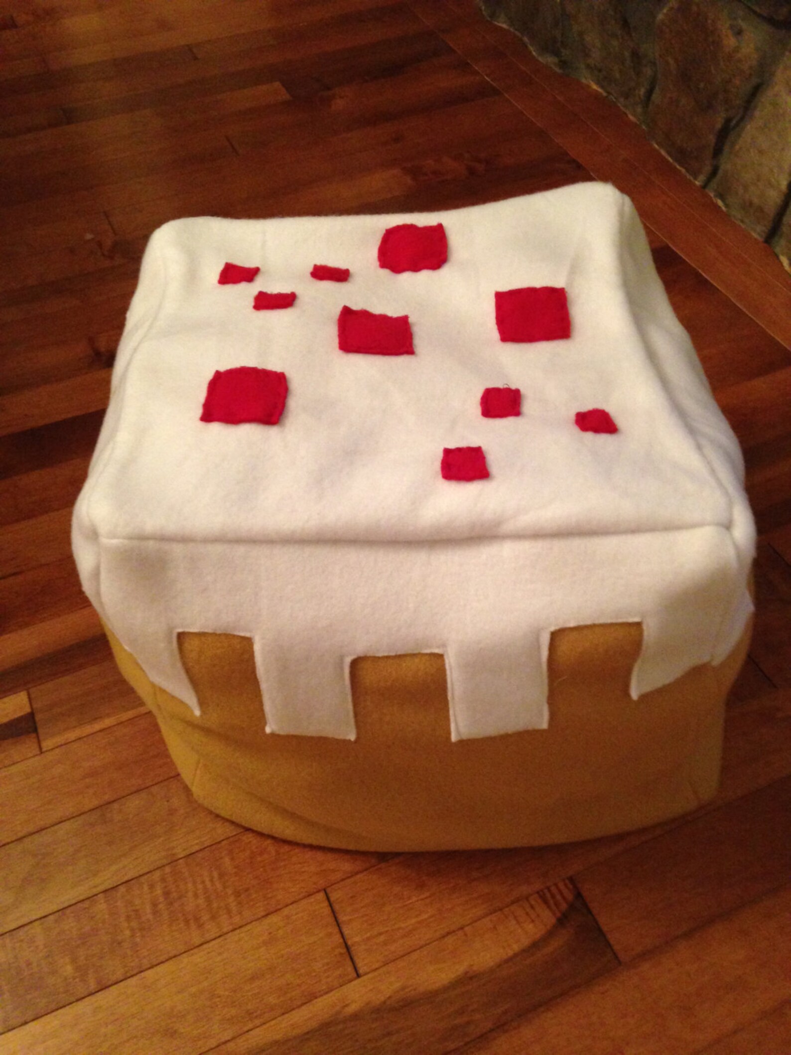 Minecraft Inspired Birthday Cake Fleece Block Pillow or Toy - Etsy
