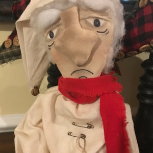 Primitive Christmas Scrooge Doll, Handmade Scrooge Doll, Christmas ...