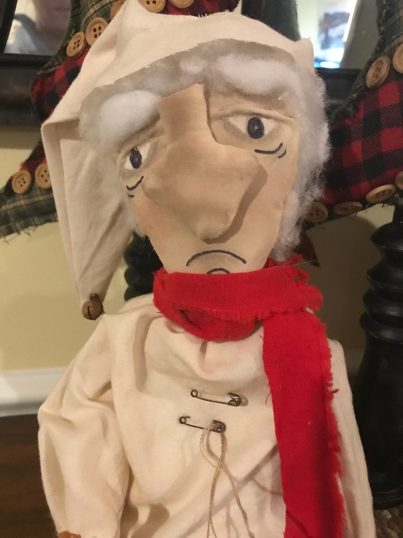 Primitive Christmas Scrooge Doll, Handmade Scrooge Doll, Christmas ...