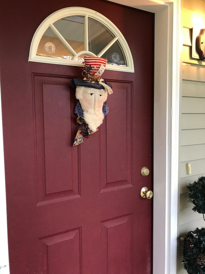 Primitive Uncle Sam Door Hanger Primitive Uncle Sam Door | Etsy