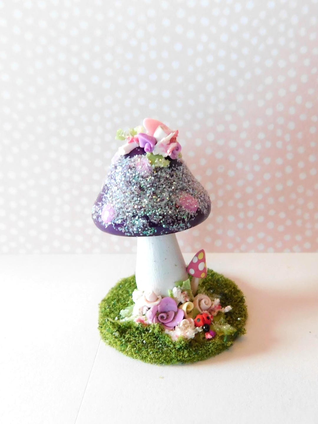 Miniature Terrarium Magical Mushroom Garden With Wee Little Ladybug WEE ...