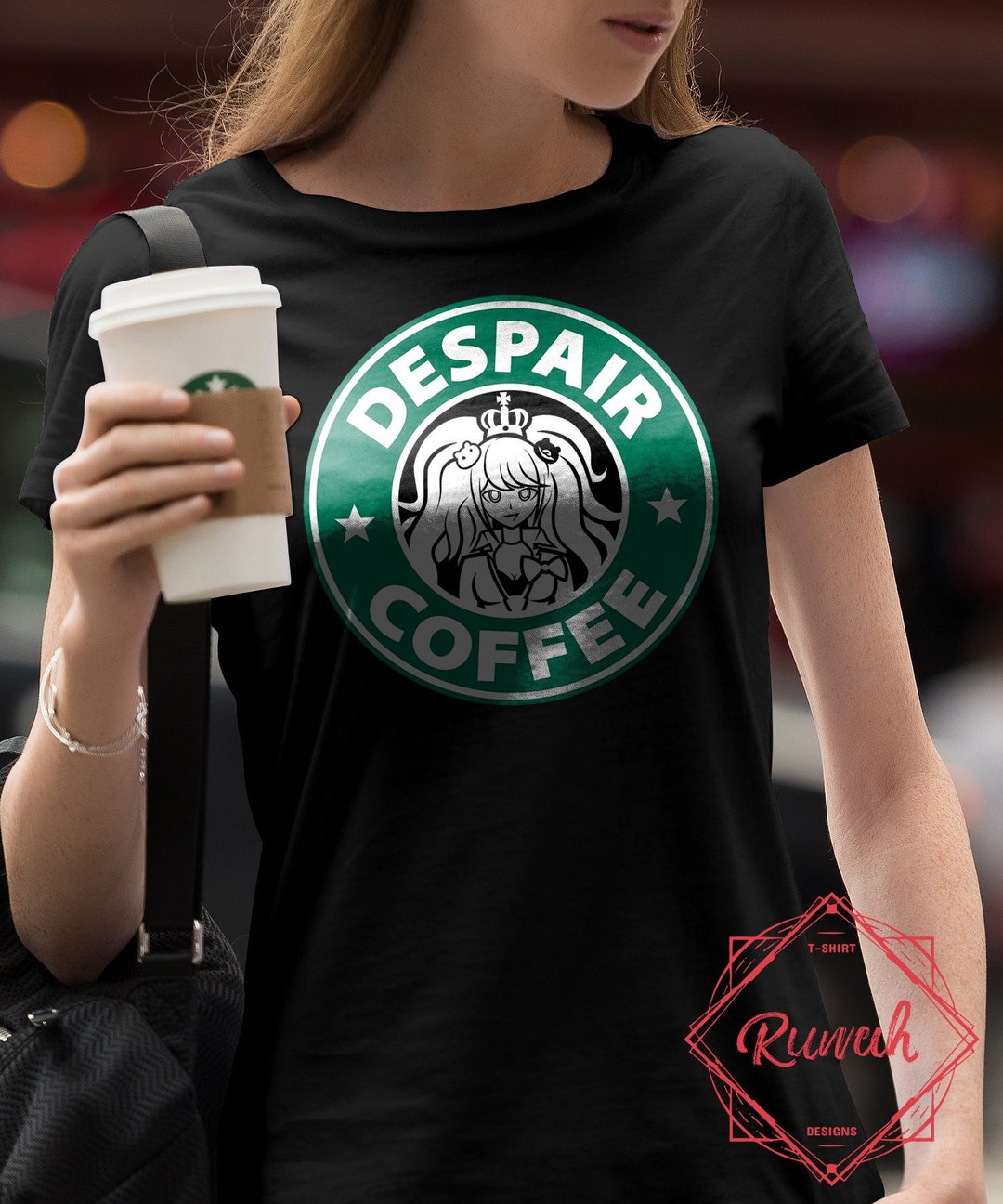 Womens Slim Fit: Despair Coffee / Danganronpa / Junko T-shirt - Etsy