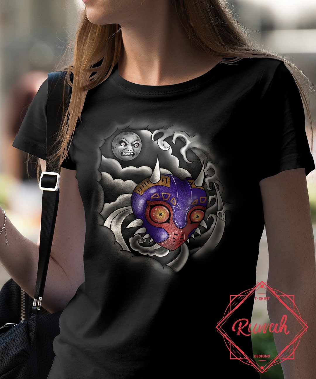 Womens Slim Fit: Wicked Mask / the Legenf of Zelda Majora's Mask T ...