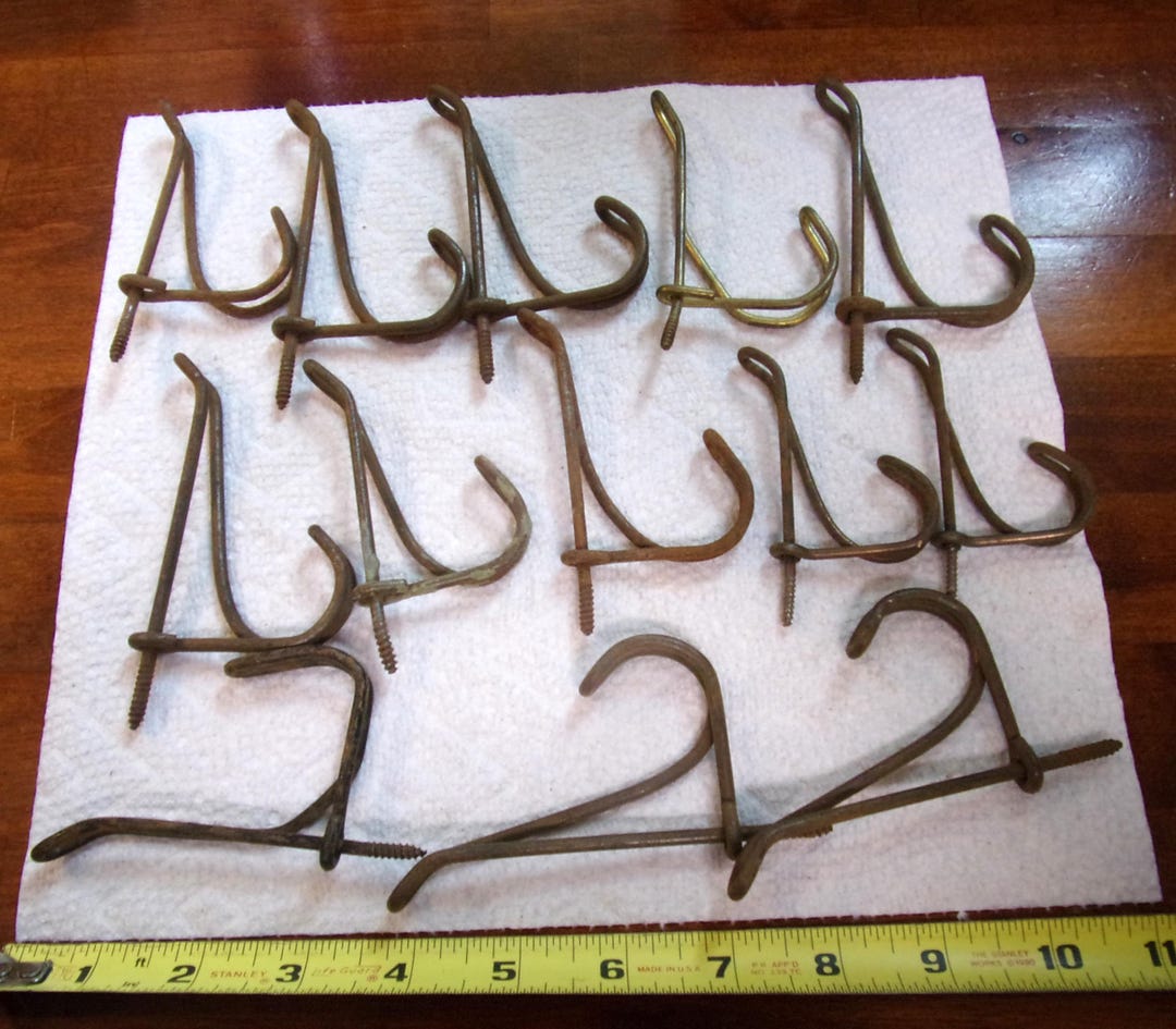 Antique Vintage Wire Iron Hooks Bundle Lot of 13 Farmhouse Rustic ...