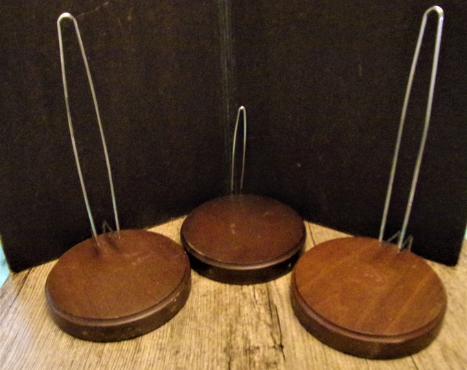 Vintage Wood Base Doll Stands Bundle Lot of 3 for Doll Displays ...