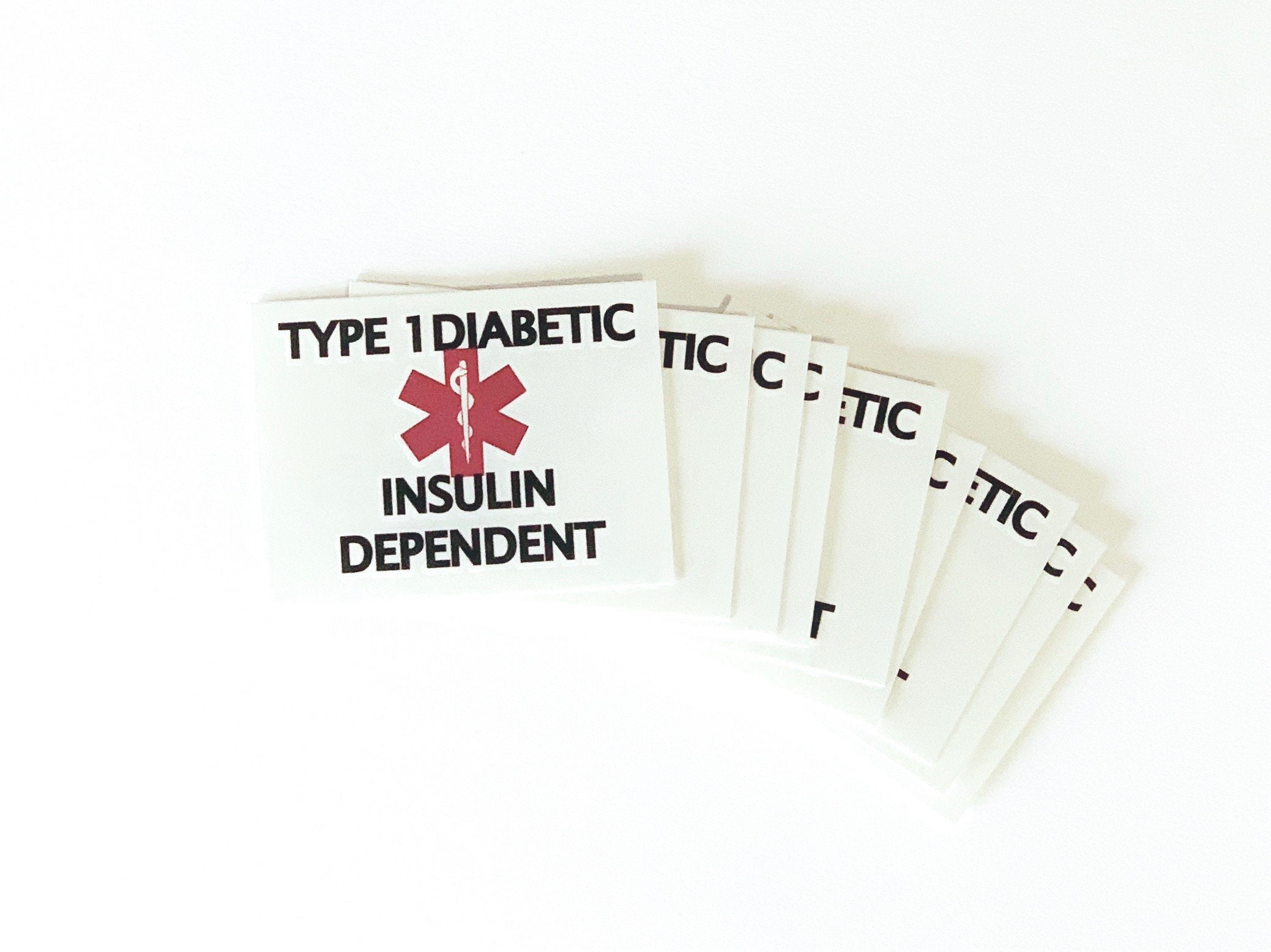 TYPE 1 DIABETES Insulin Dependent Medical Alert Temporary | Etsy