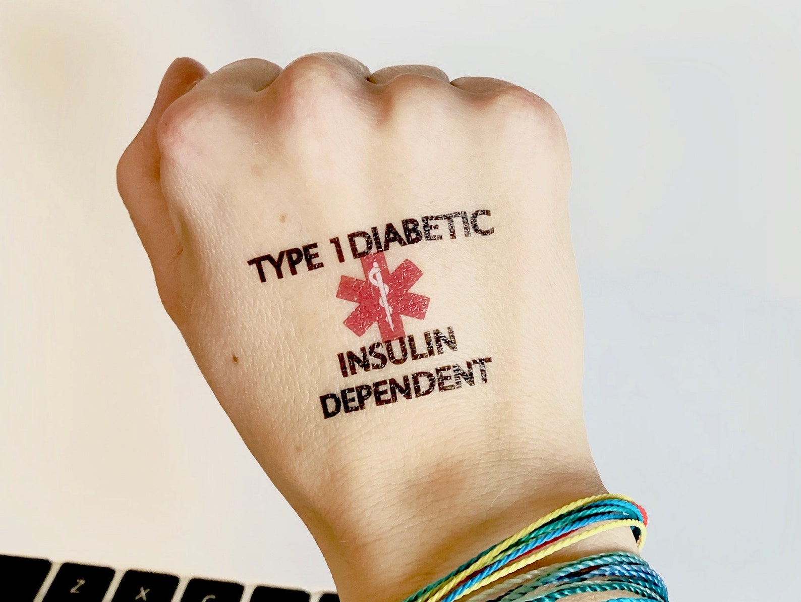 TYPE 1 DIABETES Insulin Dependent Medical Alert Temporary | Etsy