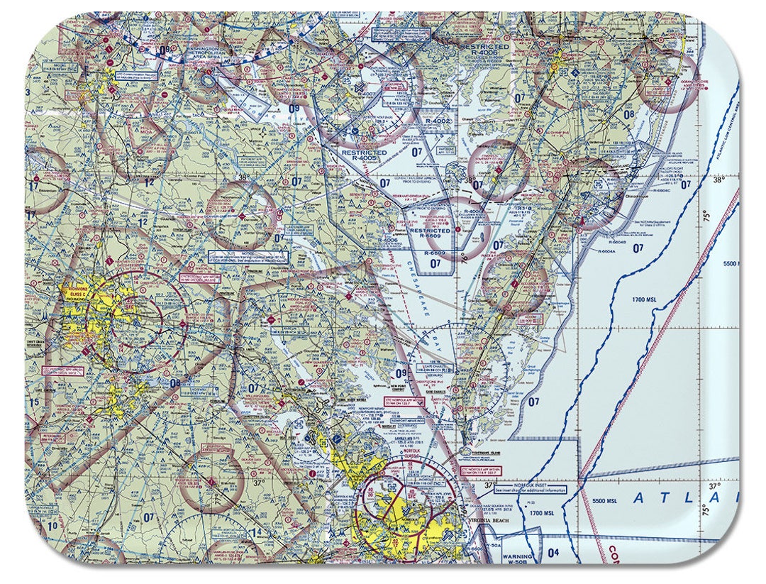 Tangier Island Aviation Map Tray 16 1/2" X 12 1/2" - Etsy
