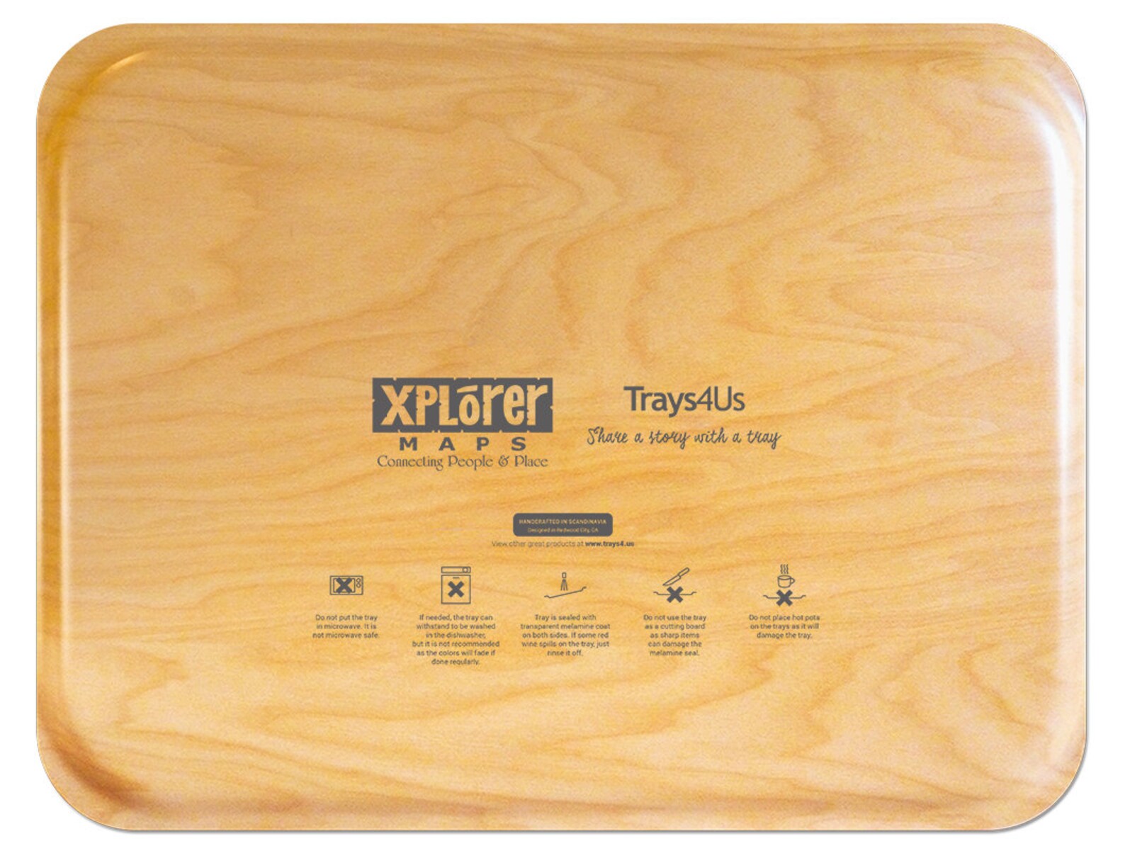 Acadia NP Map 16.5x12.5 TV Tray Bar Harbor Serving Tray Northeast ...