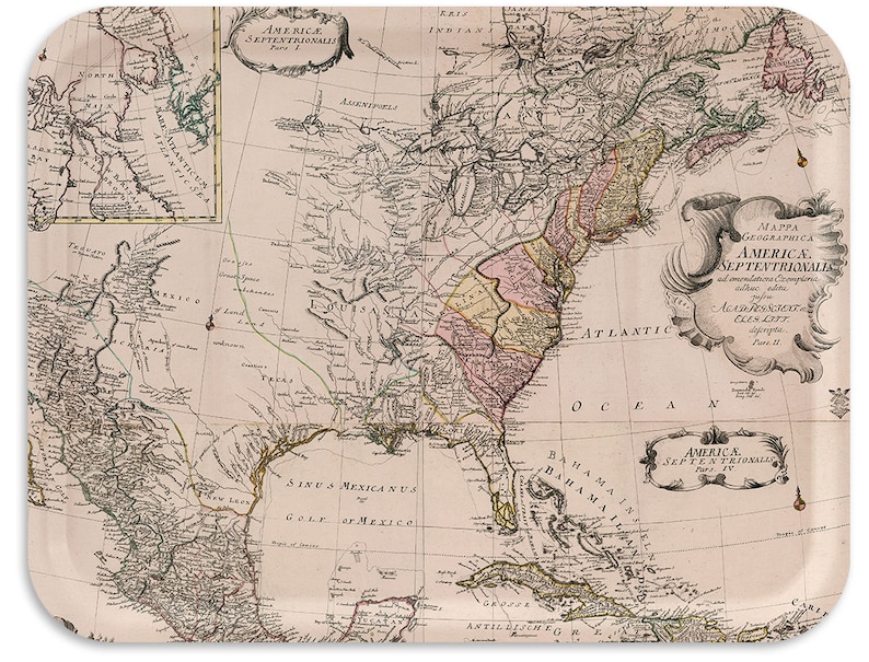 USA East Coast 1753 Tray 17x13 - Etsy