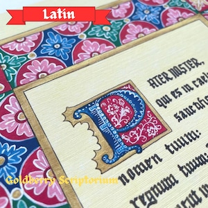 Pater Noster Print | Latin Prayer, Our Father, Catholic, Traditional ...
