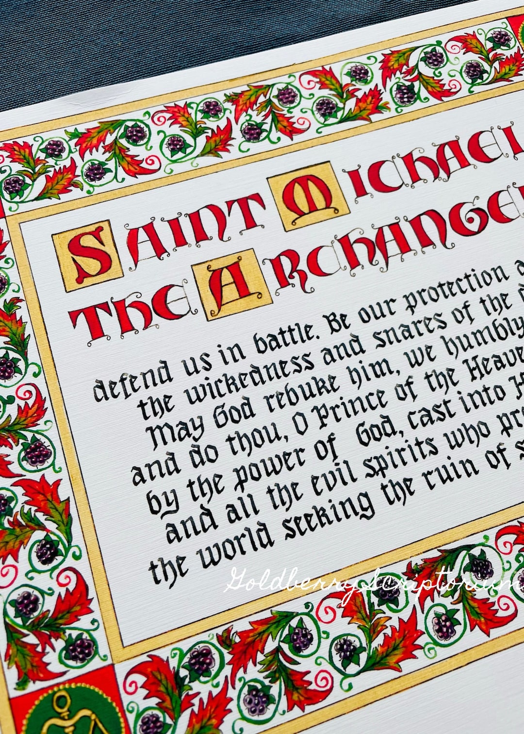 St. Michael Prayer Print, Archangel, Catholic, Traditional, Christian ...