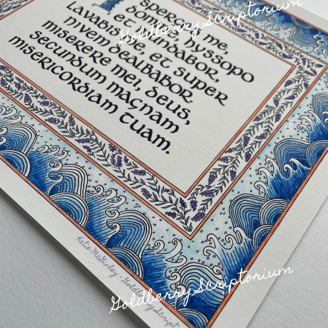 Asperges Me Print | Latin, Catholic, Traditional, Mass, Prayer ...