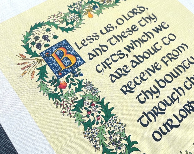 Grace Before Meals Print Bless Us O Lord, Catholic, Traditional, Prayer ...