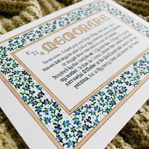 Memorare Prayer Print, Mary, Marian, Floral, Our Lady, Catholic ...