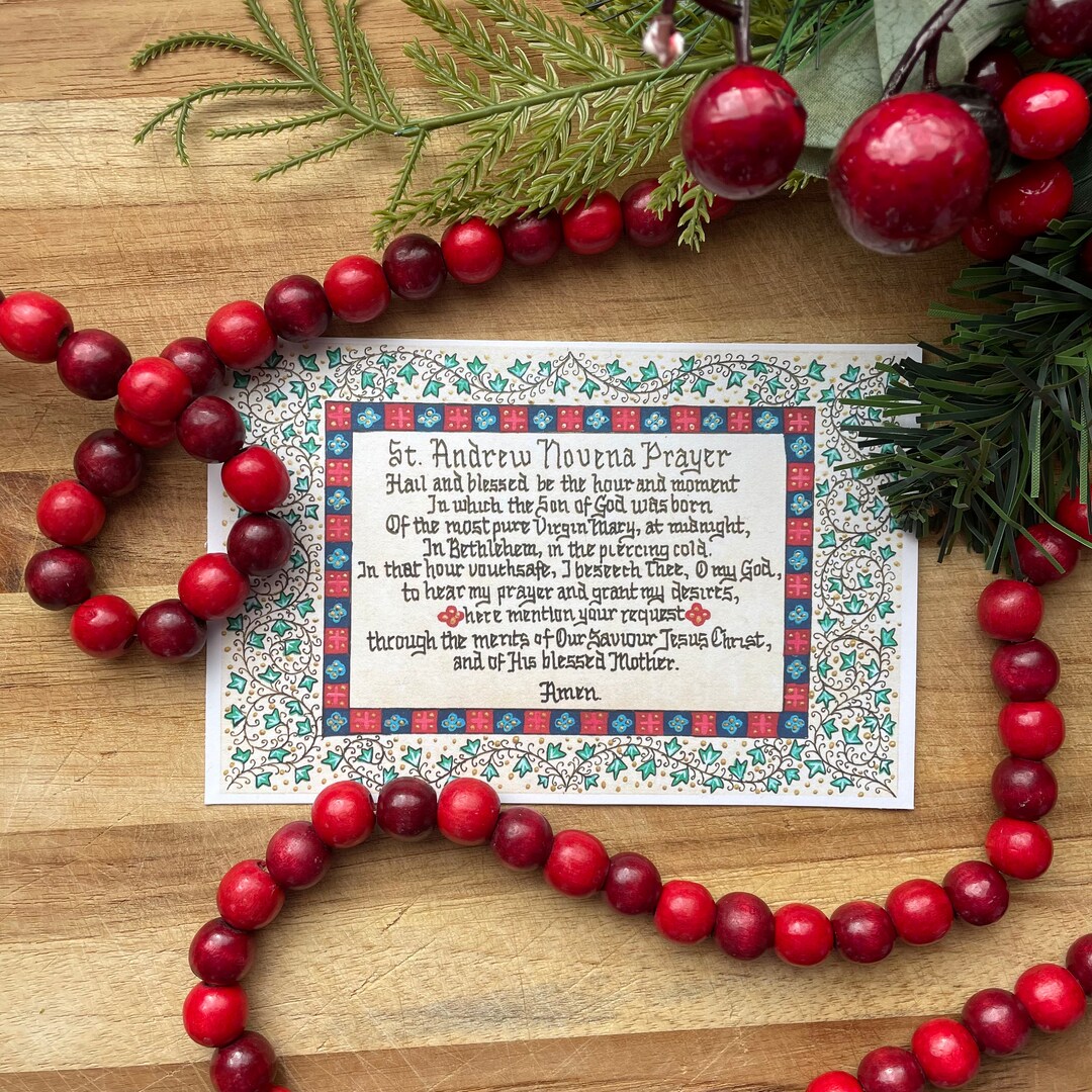 DIGITAL St. Andrew Novena Prayer Printable, Catholic Art, Medieval ...