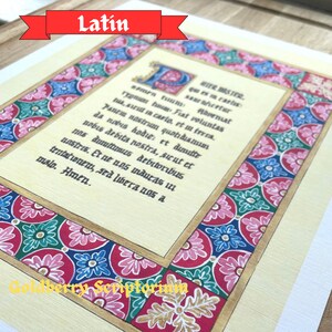 Pater Noster Print | Latin Prayer, Our Father, Catholic, Traditional ...