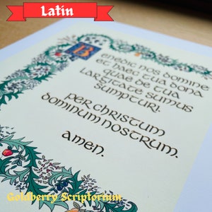 Benedictio Mensae LATIN Print | Bless Us O Lord, Catholic, Traditional ...
