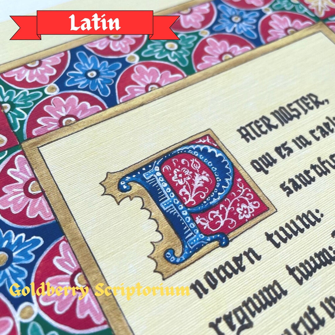Pater Noster Print | Latin Prayer, Our Father, Catholic, Traditional ...