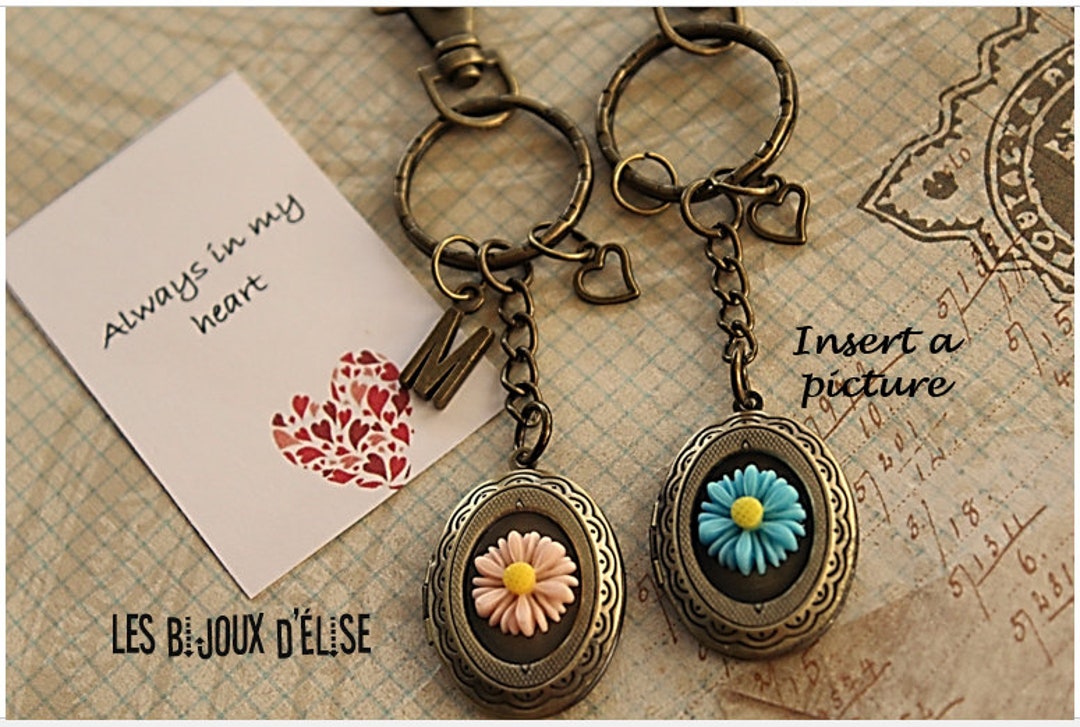 Heart Memorial Keepsake Keychain Picture Frame Memorial - Etsy