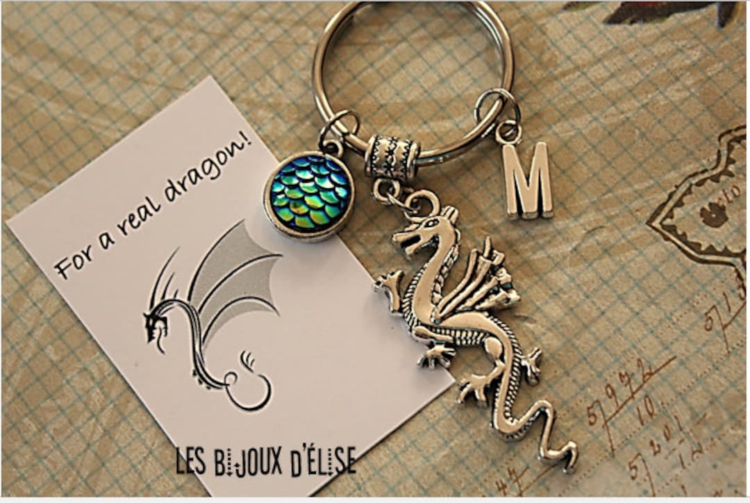 Personalized Dragon Keychain Personalized Friendship Keychain for A ...