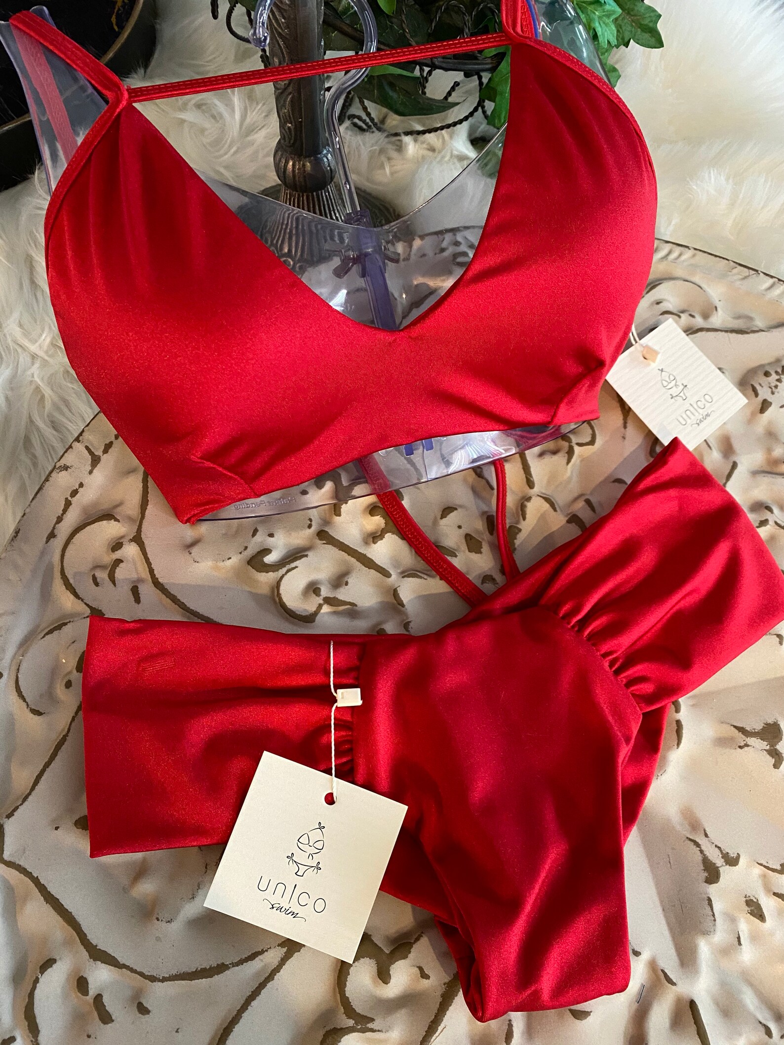 Hot Red Bikini Set | Etsy