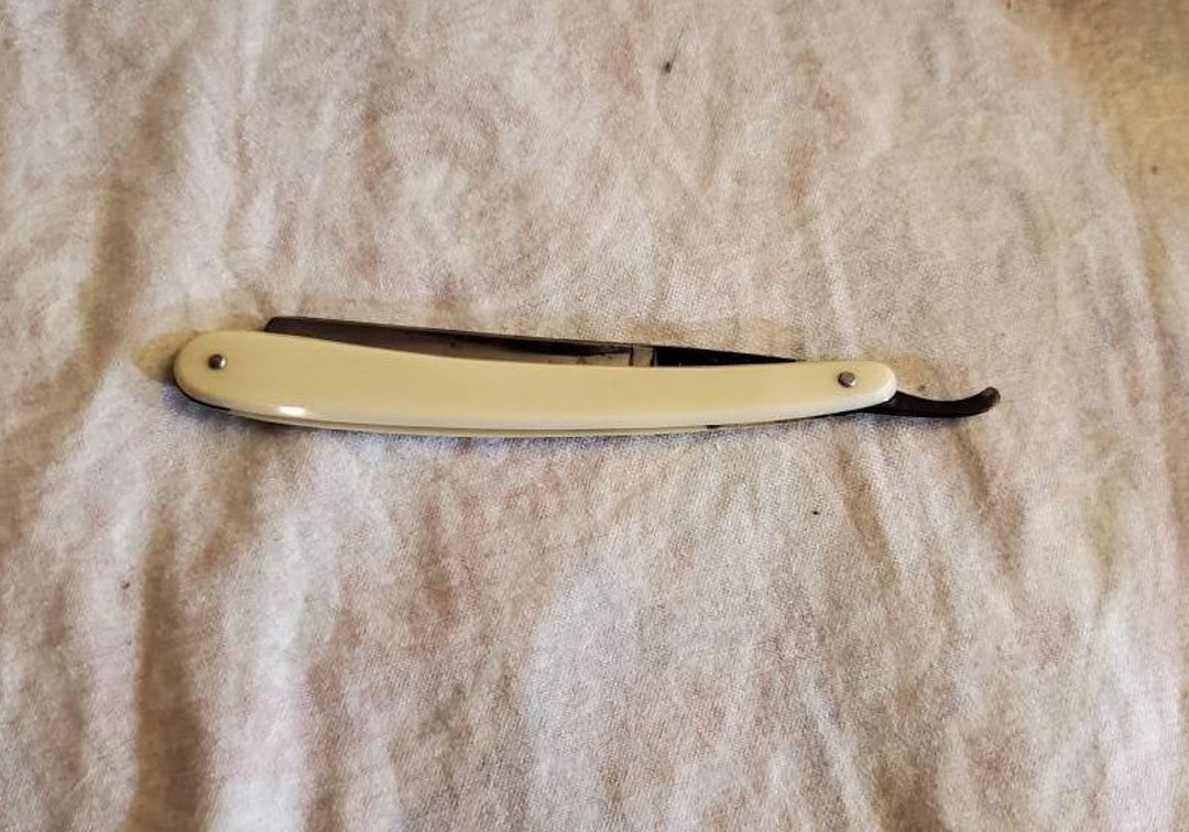 Rustic, Celluloid Straight Razor by Wester Brothers, Manganese Steel ...